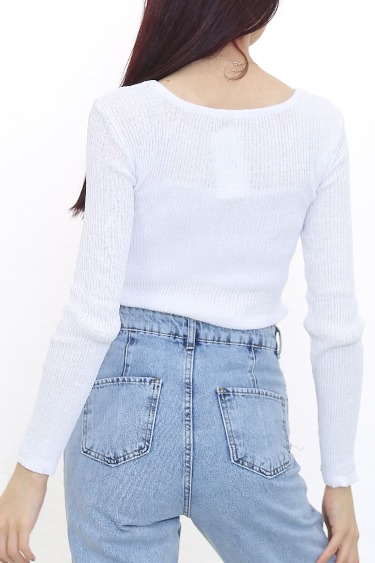 Remiss Beyaz Kare Yaka Body | ElbiseBul