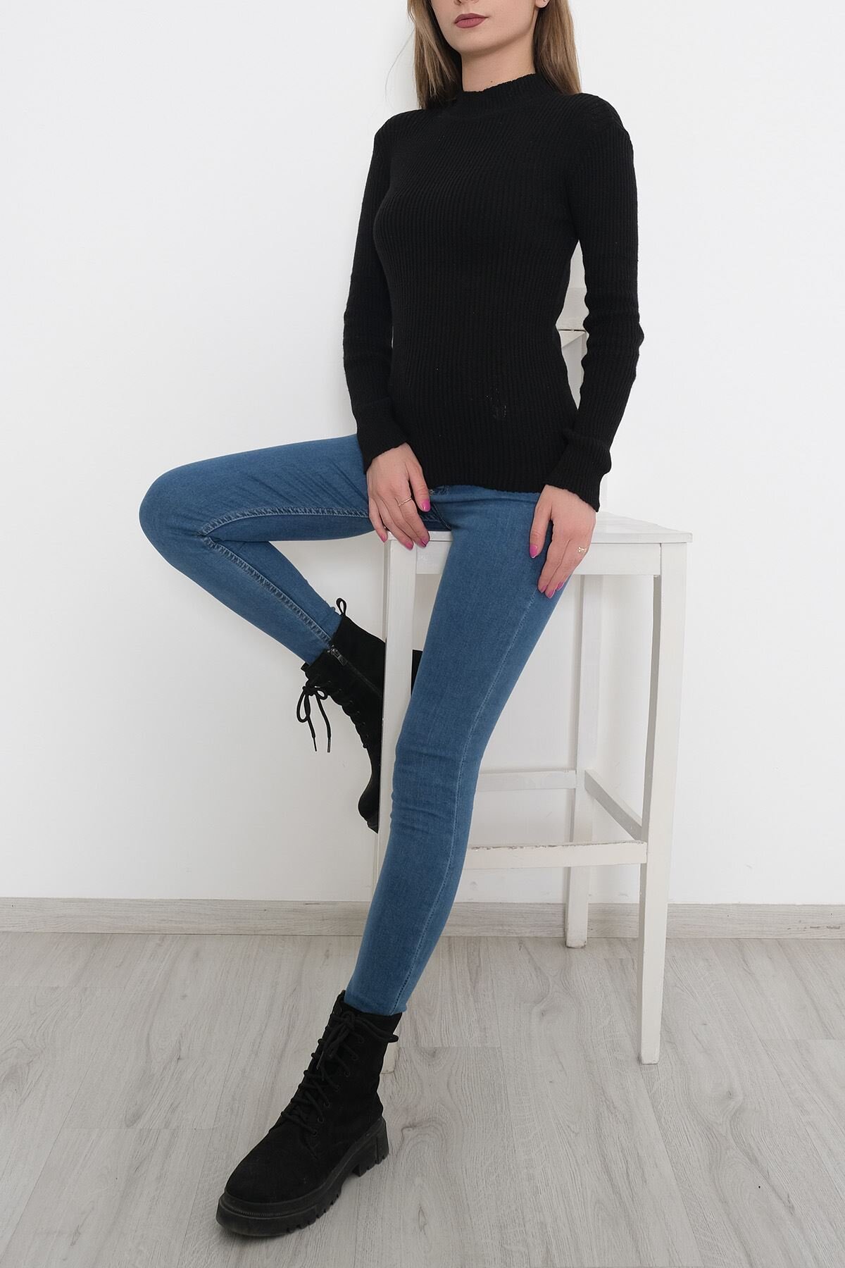 Remiss Siyah Yarım Balıkçı Body | ElbiseBul