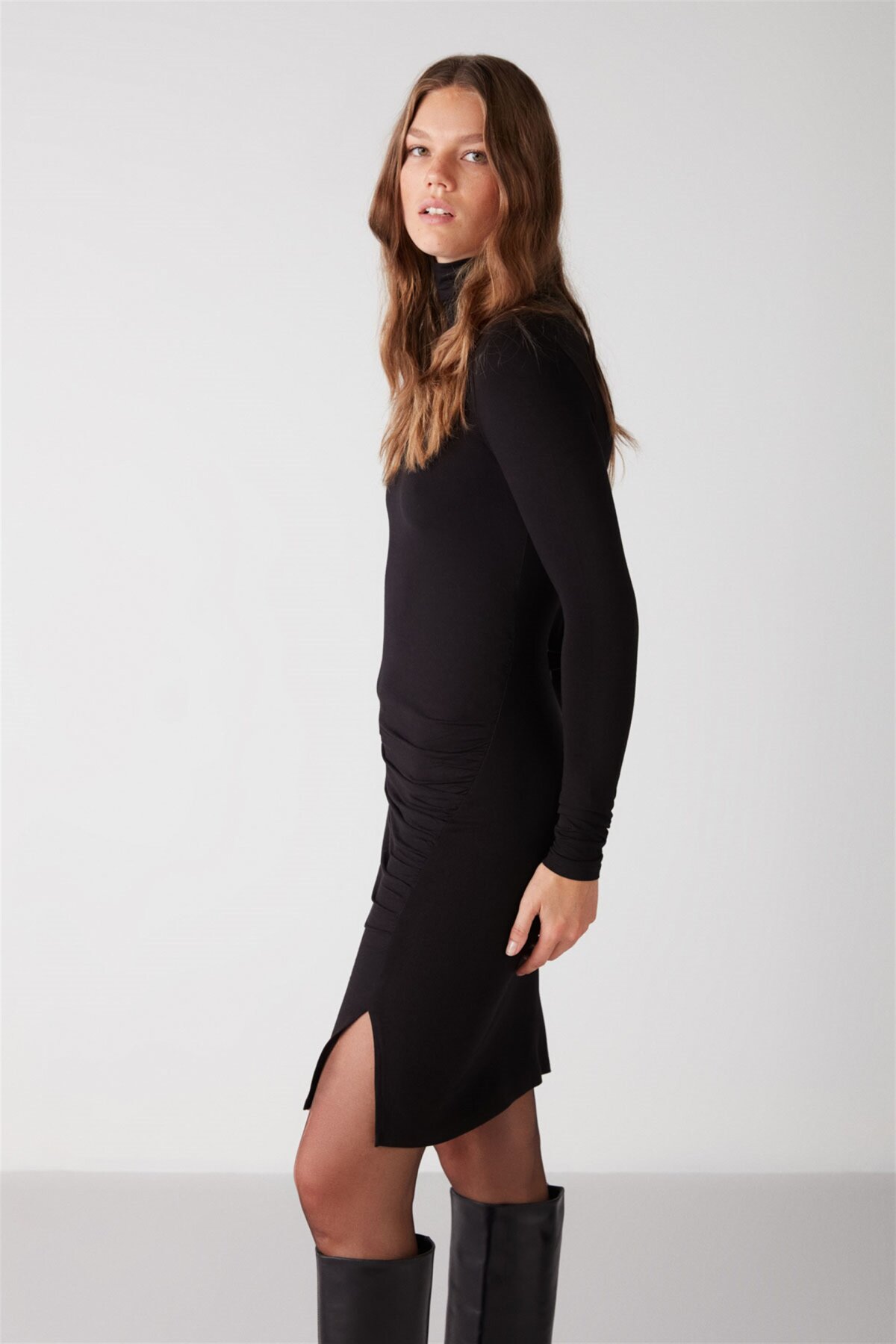 Ingrid Örme Bodycon Mini Elbise - Siyah Elbise - GRIMELANGE Elbise ...